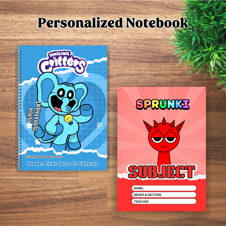 JM Smiling Critters Personalized Notebook Writing / Composition Sprunki ...