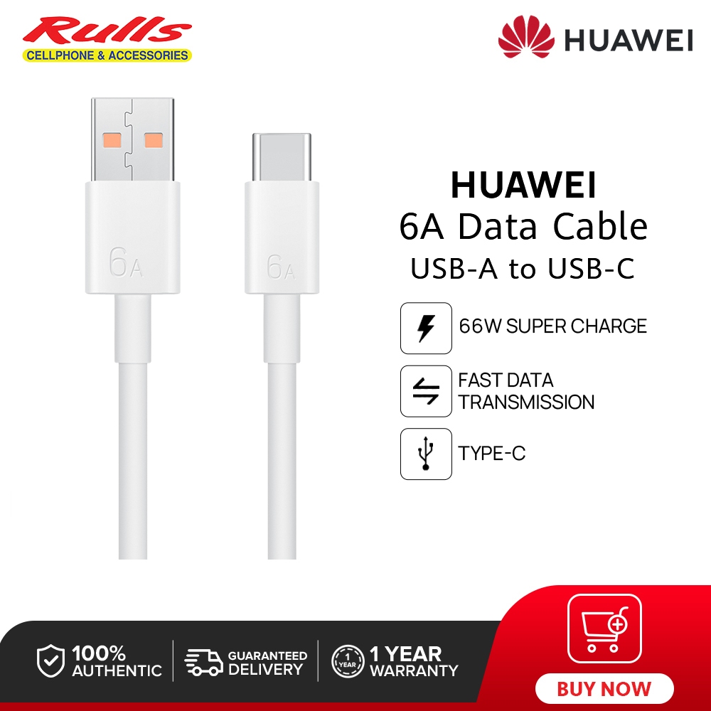HUAWEI 66W 6A USB-A to USB-C Data Charging Cable | Shopee Philippines