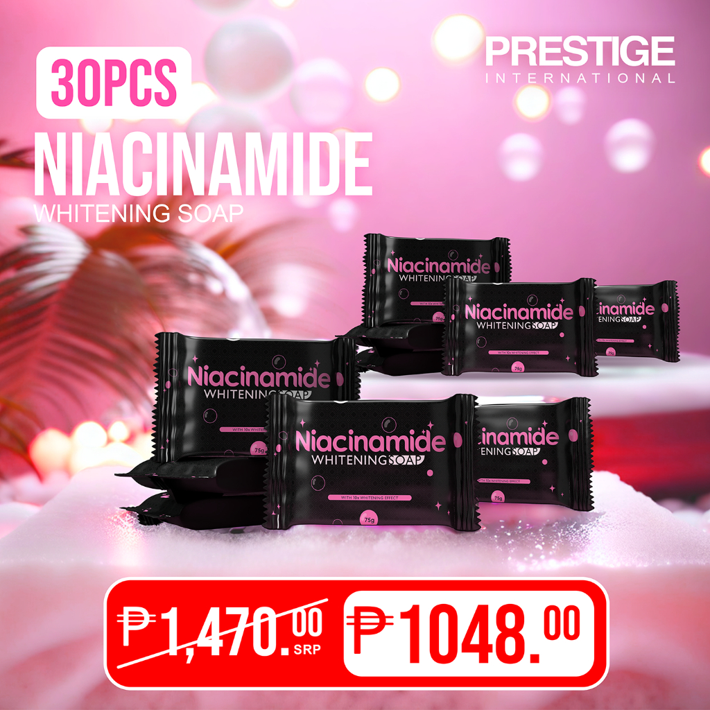 RESELLER PACKAGE 30PCS NIACINAMIDE WHITENING SOAP ACNE AND OILY SKIN ...