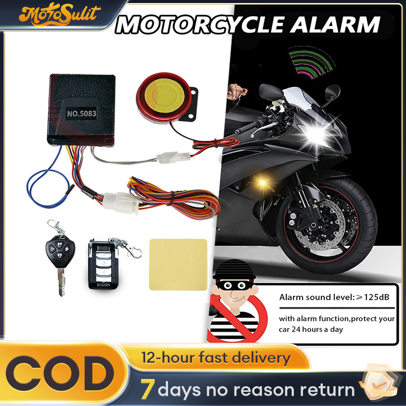 Universal Motorcycle Alarm System Remote Control Security Signaling 12V ...