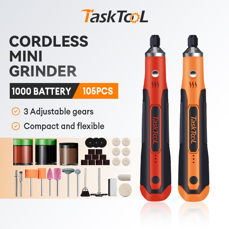 TASKTOOL 105PCS Mini Electric Grinding Set Cordless Drill Engraving Pen ...