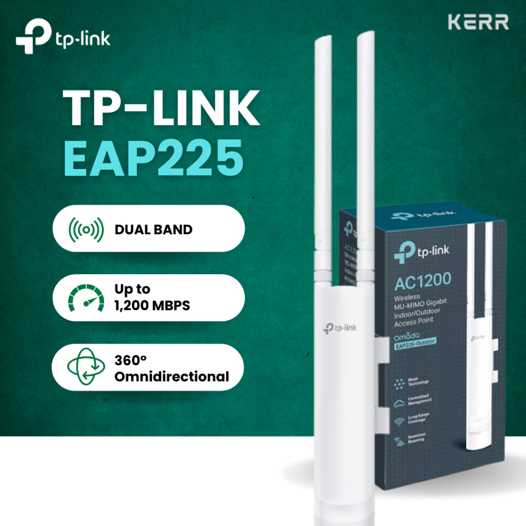 TP-Link EAP225-Outdoor AC1200 Dual Band Gigabit Outdoor/Indoor Access ...