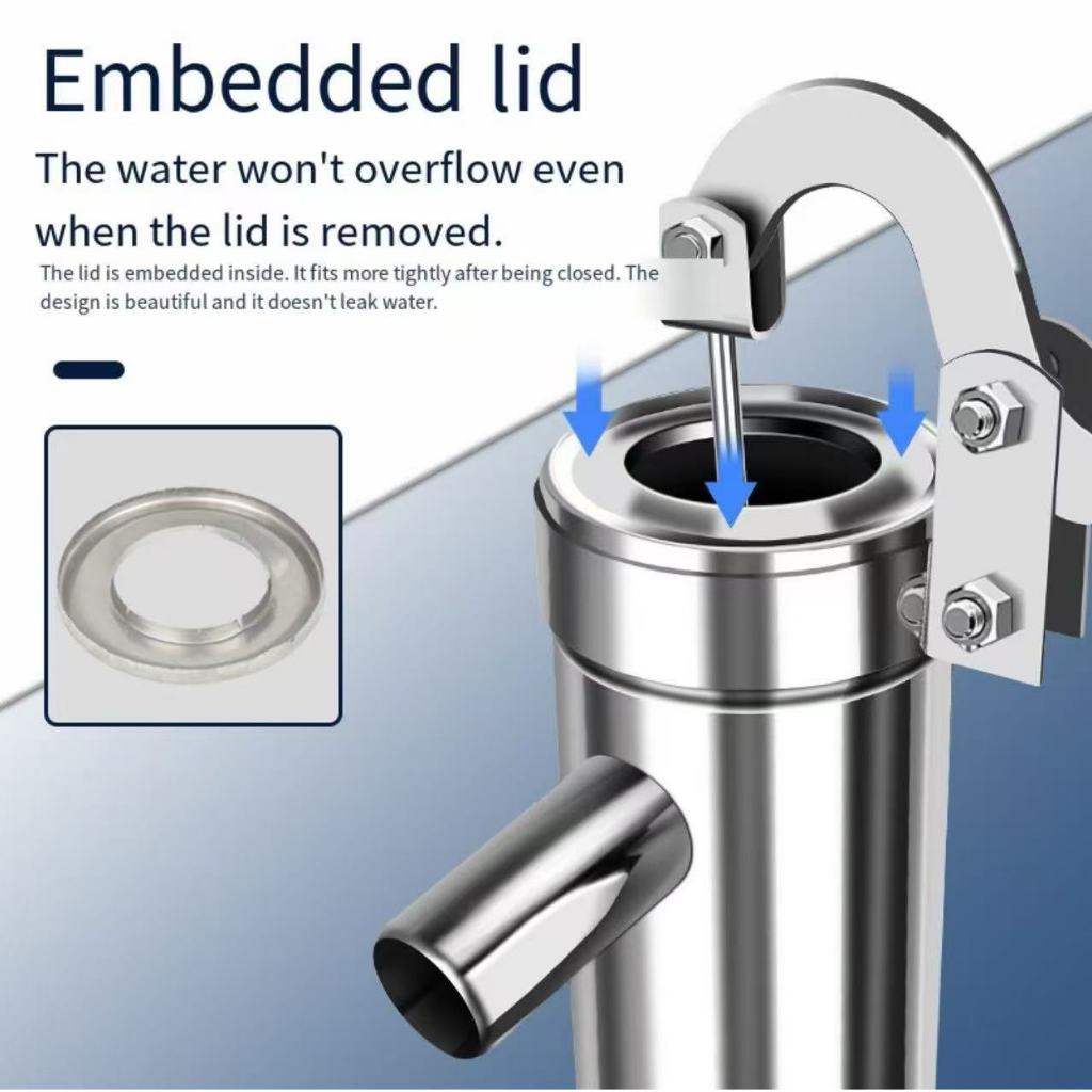 10M Shallow Well Pump Home Durable Manual Water Pump Stainless Steel ...