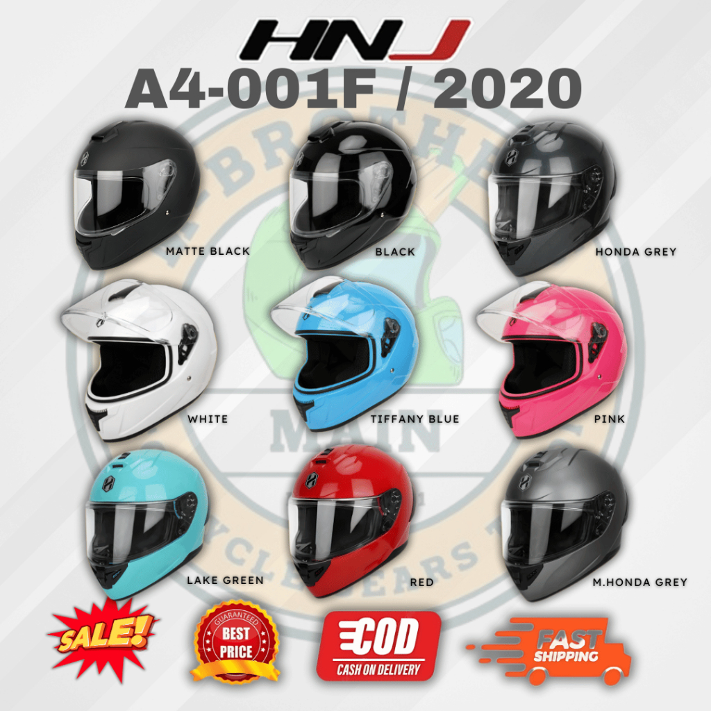 HNJ A4-001F / 2020 (SINGLE VISOR) Full Face Helmet For Men And Women | Shopee Philippines