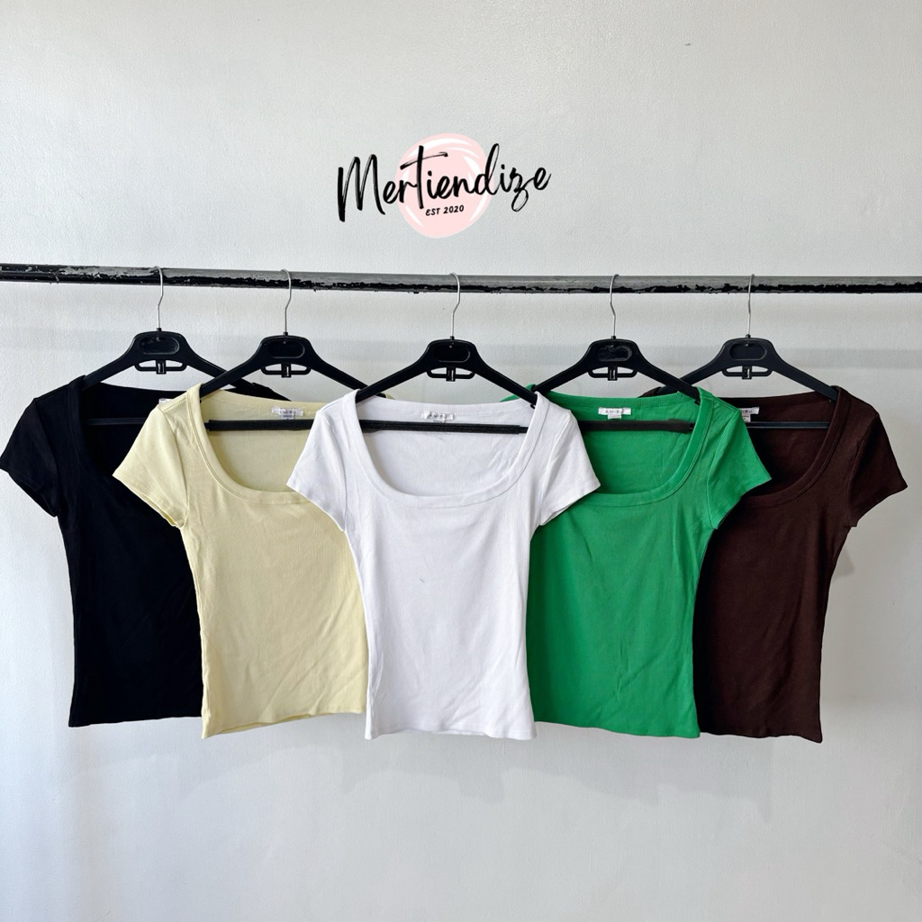 Amisu Scoop Basic Top | Mertiendize | Shopee Philippines