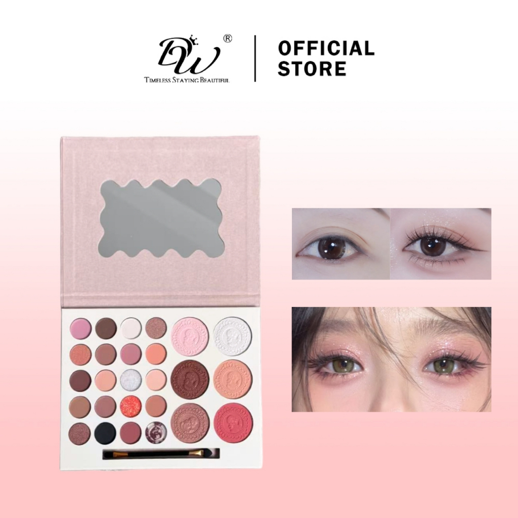 DW Spring Bloom 26-colors Eyeshadow Palette W/ Brush Multi-function ...
