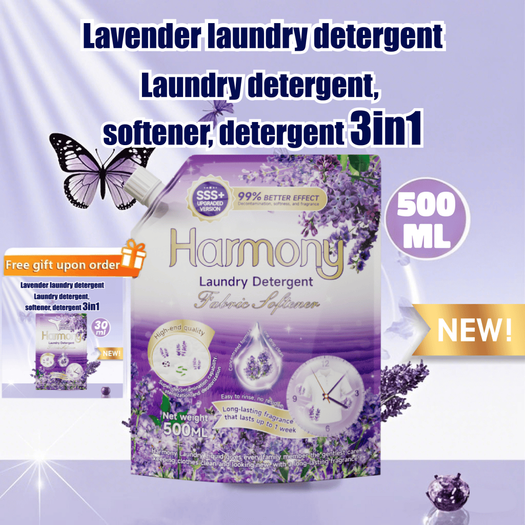 Newly Upgraded Liquid Laundry Detergent 500ML Lavender fabric softener Baby Laundry Liquid ...