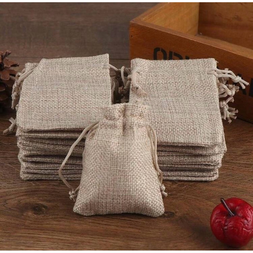 Burlap Drawstring Pouch•Crystal, Jewelry and Gift Pouch• | Shopee ...