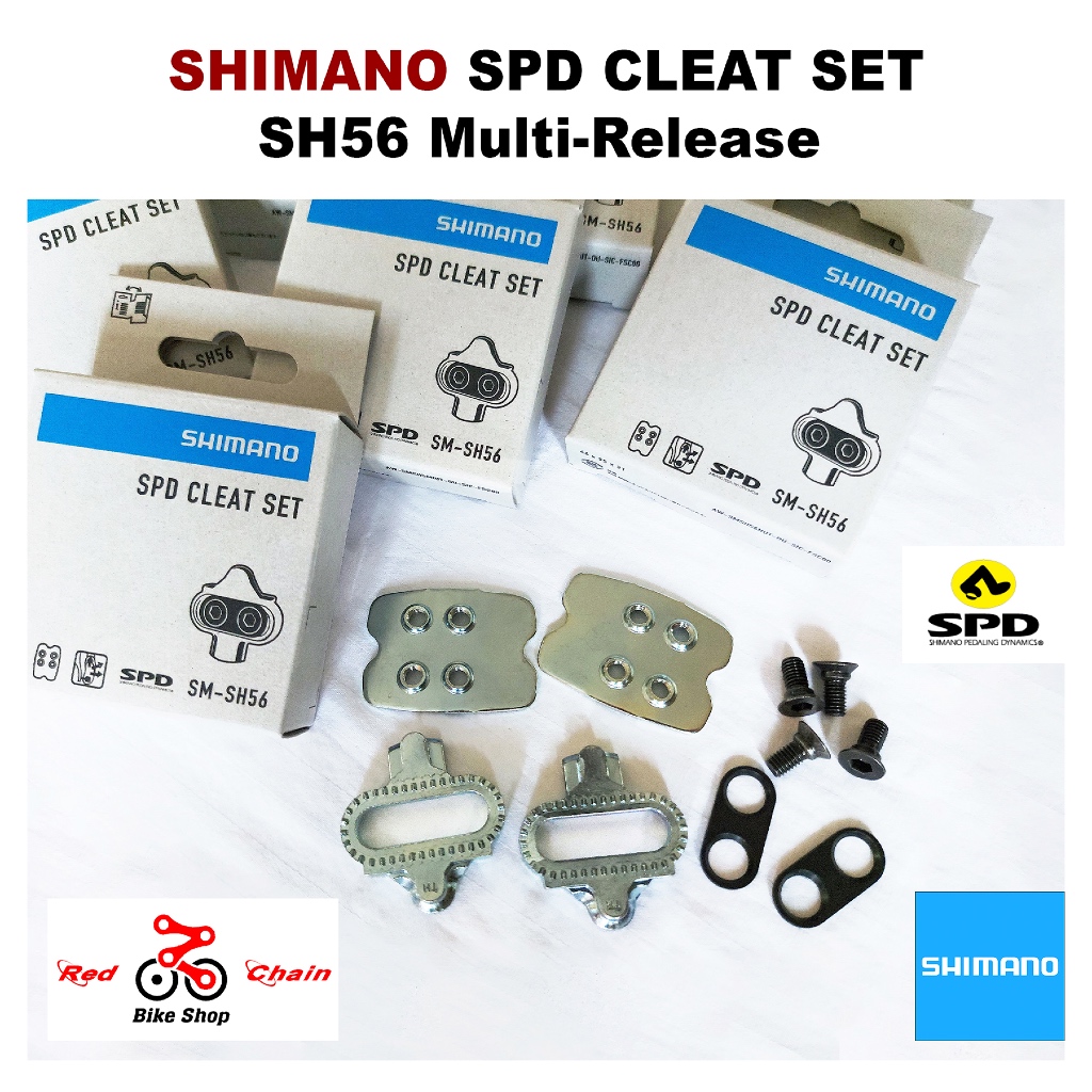 SHIMANO SPD CLEAT SET SH-56, Multiple Release, for MTB Cleat Shoes ...