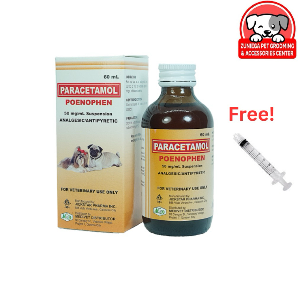 Paracetamol Poenophen for Dogs 60ml | Shopee Philippines