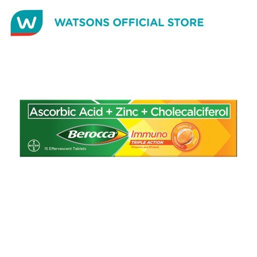 BEROCCA Immuno Triple Action Effervescent Tablet 15s | Shopee Philippines