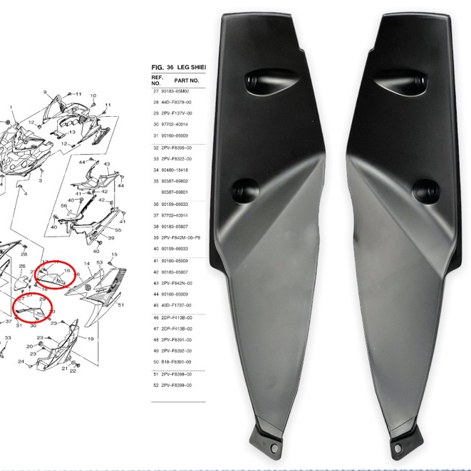 GUIDE, AIR 1 & 2 SNIPER KING 150 2PV-F137U-01/ 2PV-F137V-01 (Sold per ...