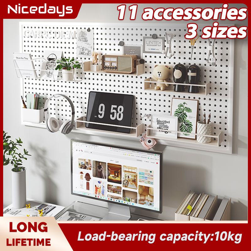 Wall Shelf Pegboard Display DIY Pegboard Kit Hole Board for Wall Home ...