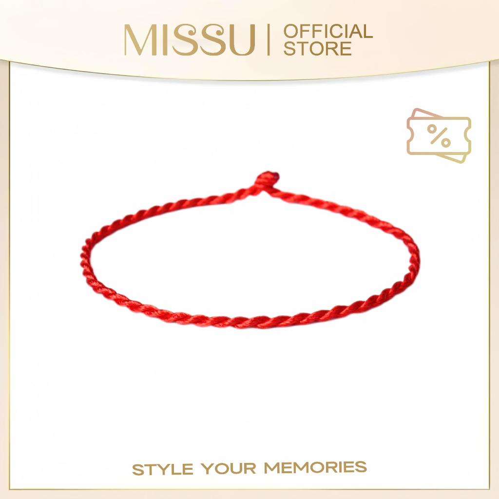 Missu Minimalist Red String New Year Bracelet 2mm Lucky Red Thread ...
