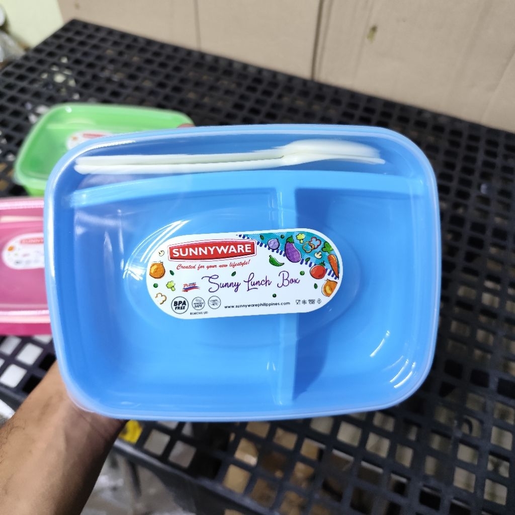 SUNNYWARE Bento Box #506 – Complete Lunch Box Set with Spoon and Fork ...