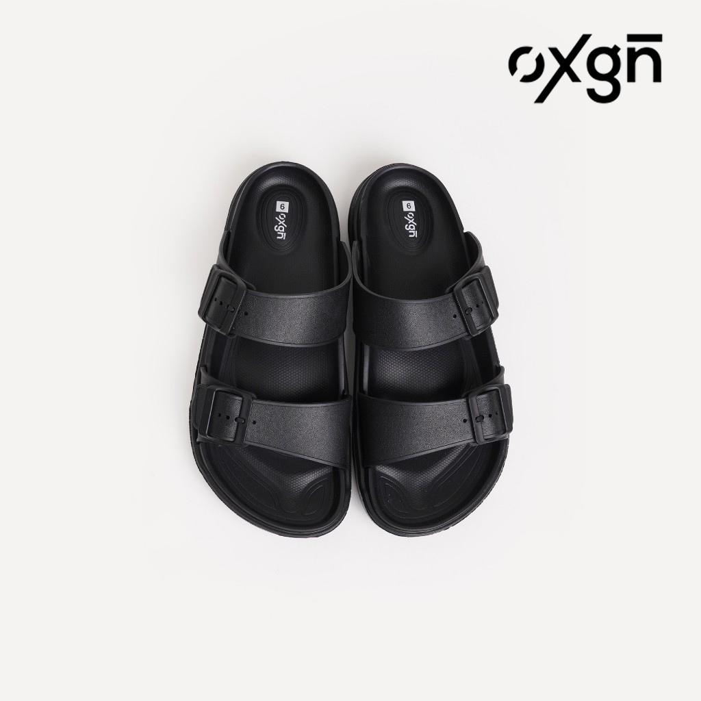 OXGN Double Band Slides For Men (Black/Gray) | Shopee Philippines
