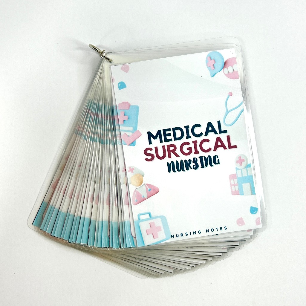 MED-SURG FLASHCARDS COMPLETE (24 cards Back to back print) | Shopee ...