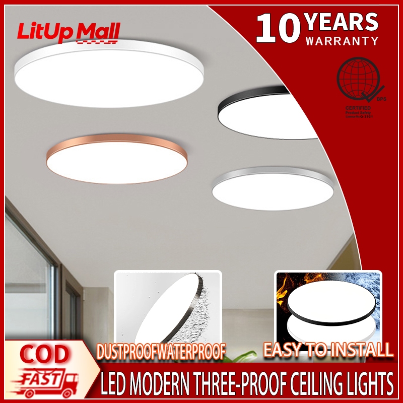 LitUp LED Modern Three-Proof Ceiling Lights Tri Color Panel Lamp For ...