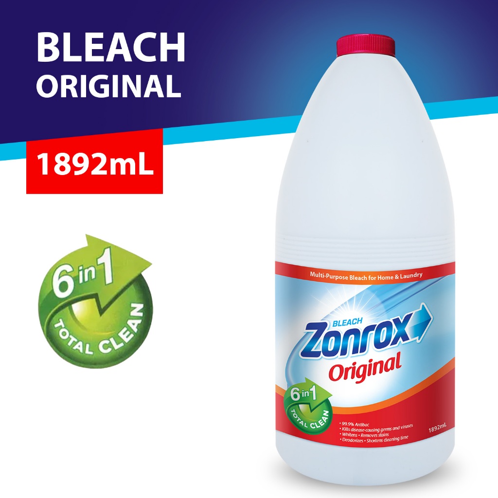 Zonrox Bleach Original Half Gallon (1892 mL) | Shopee Philippines