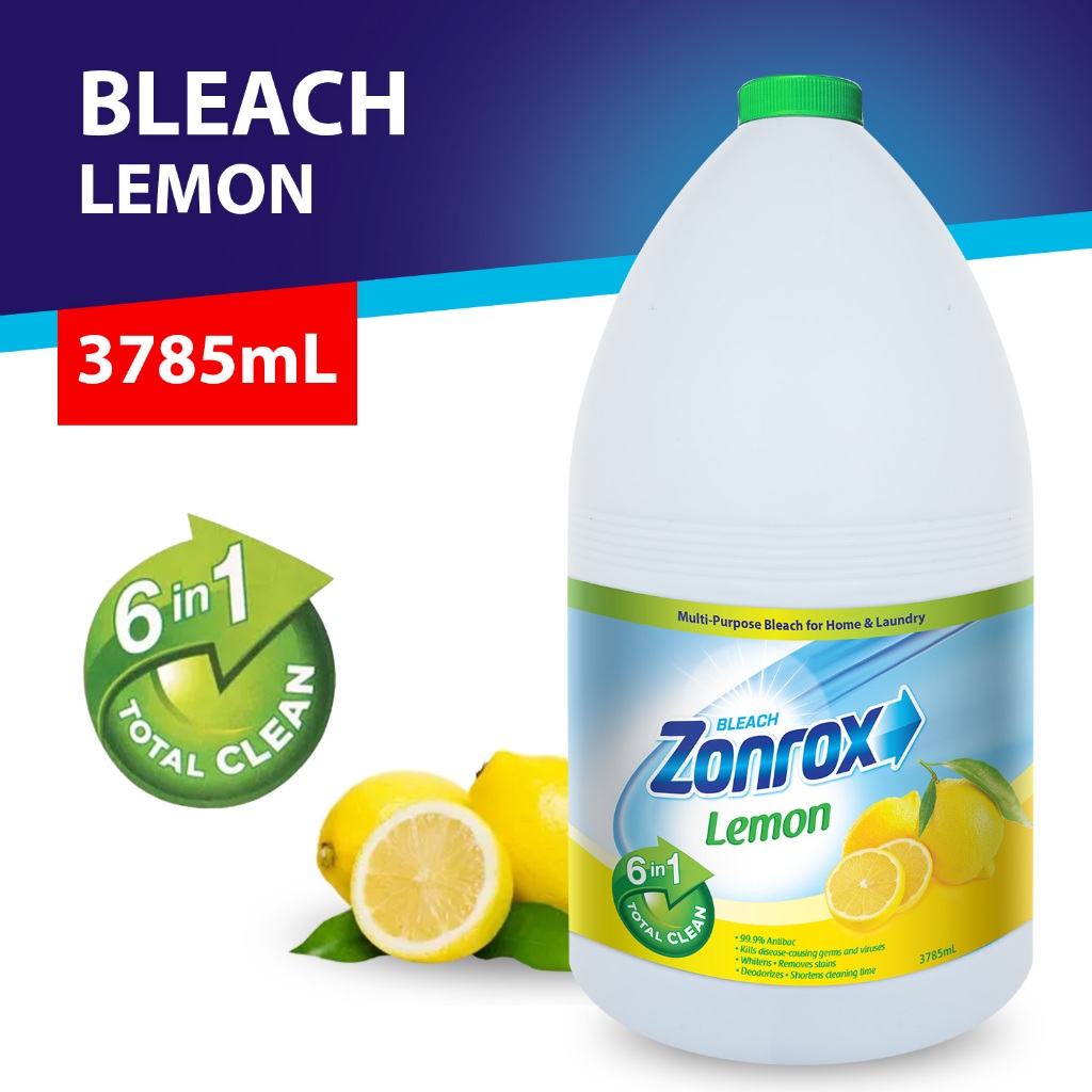 Zonrox Bleach Lemon Scent 1 Gallon (3785 mL) | Shopee Philippines