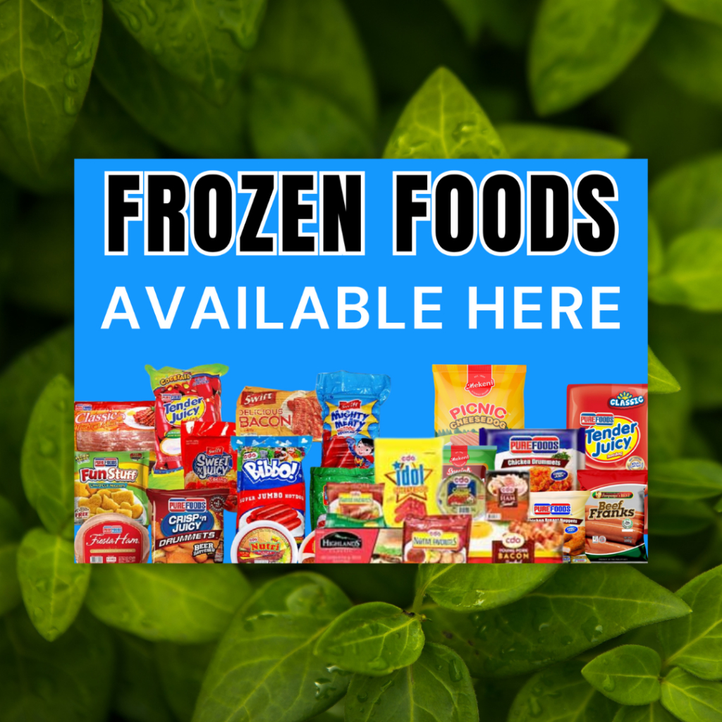 “Frozen Foods Available Here” laminated sign | Shopee Philippines