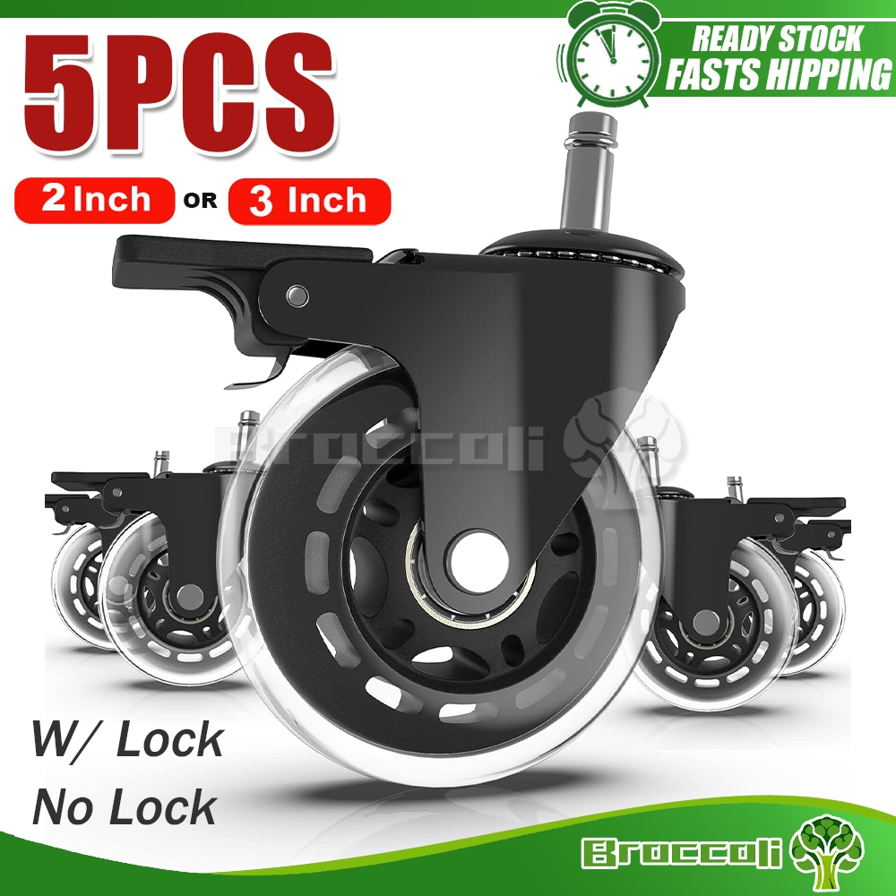 5pcs Computer Chair Wheels Swivel Heavy Duty office Chair Wheel Caster ...