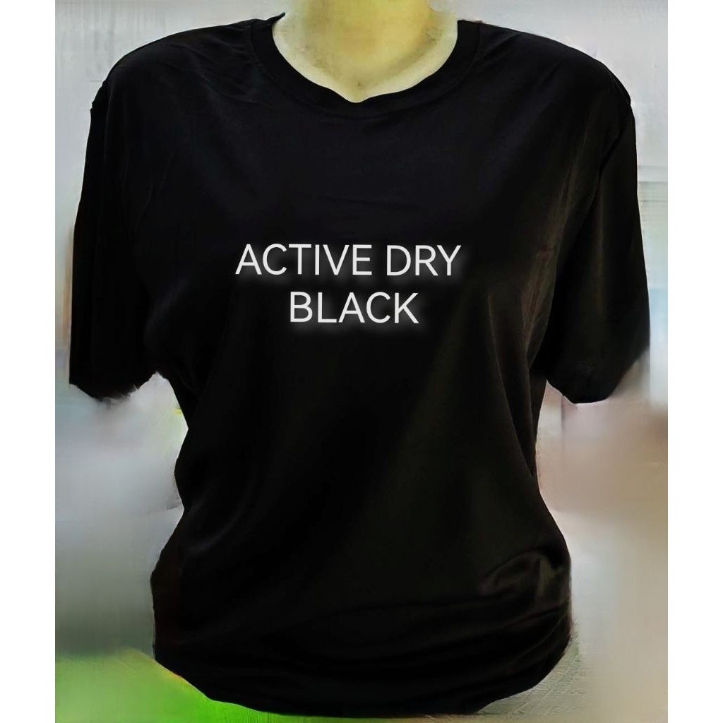 ACTIVE DRY BLACK T-SHIRT plain UNISEX | Shopee Philippines