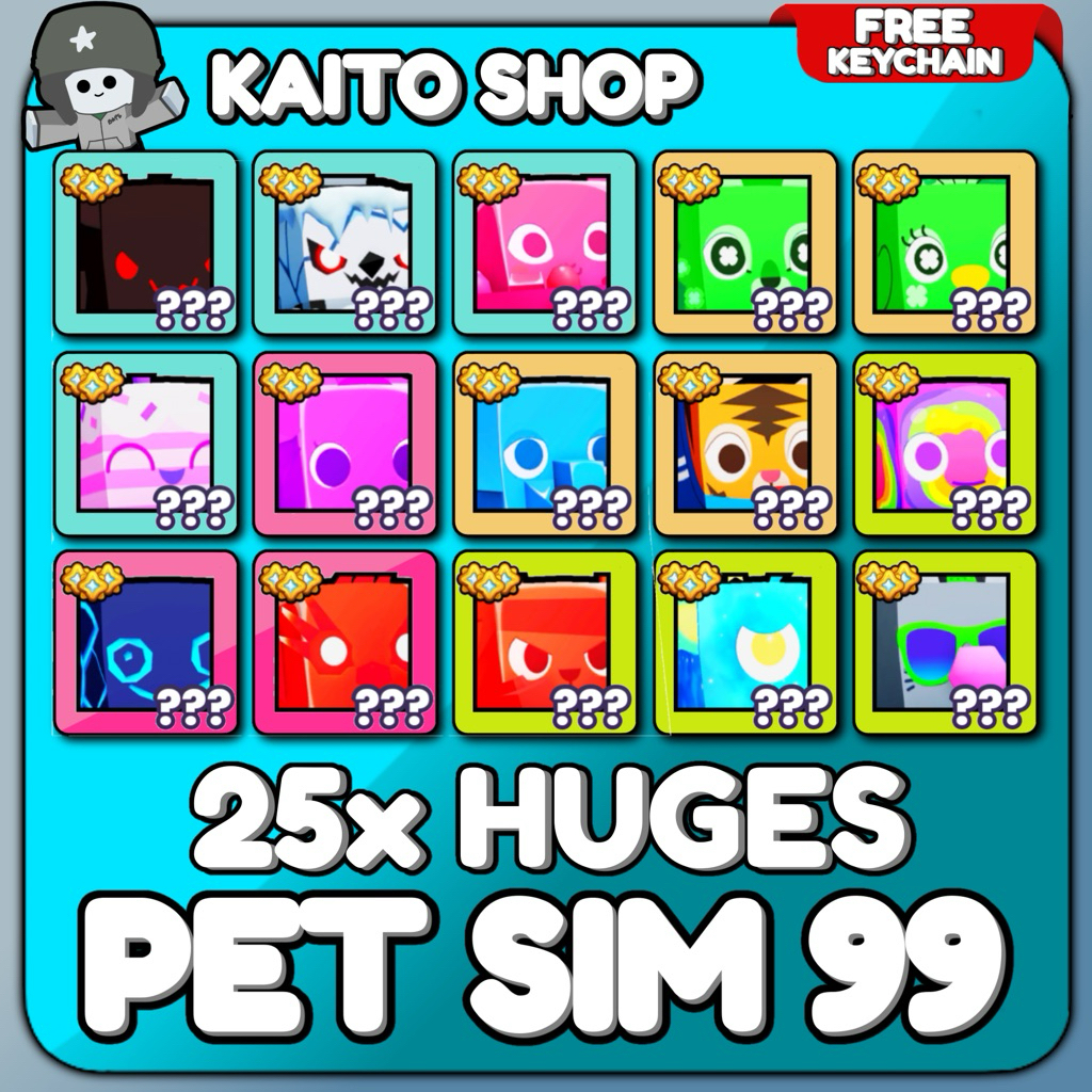 225 PHP! Pet Simulator 99 With Free Keychain! (5x HUGES) BUNDLE! PS99 ...