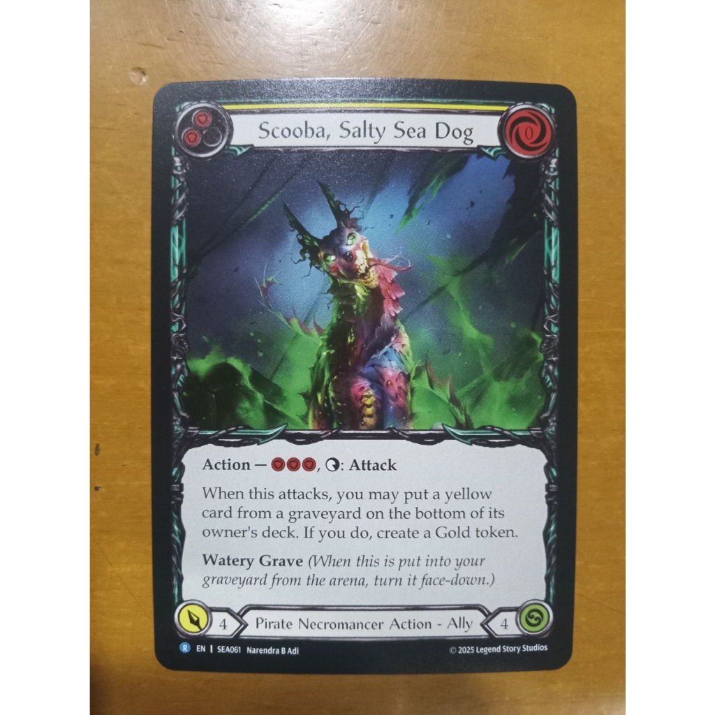 FAB Scooba, Salty Sea Dog Rare High Seas SEA Flesh and Blood TCG ...
