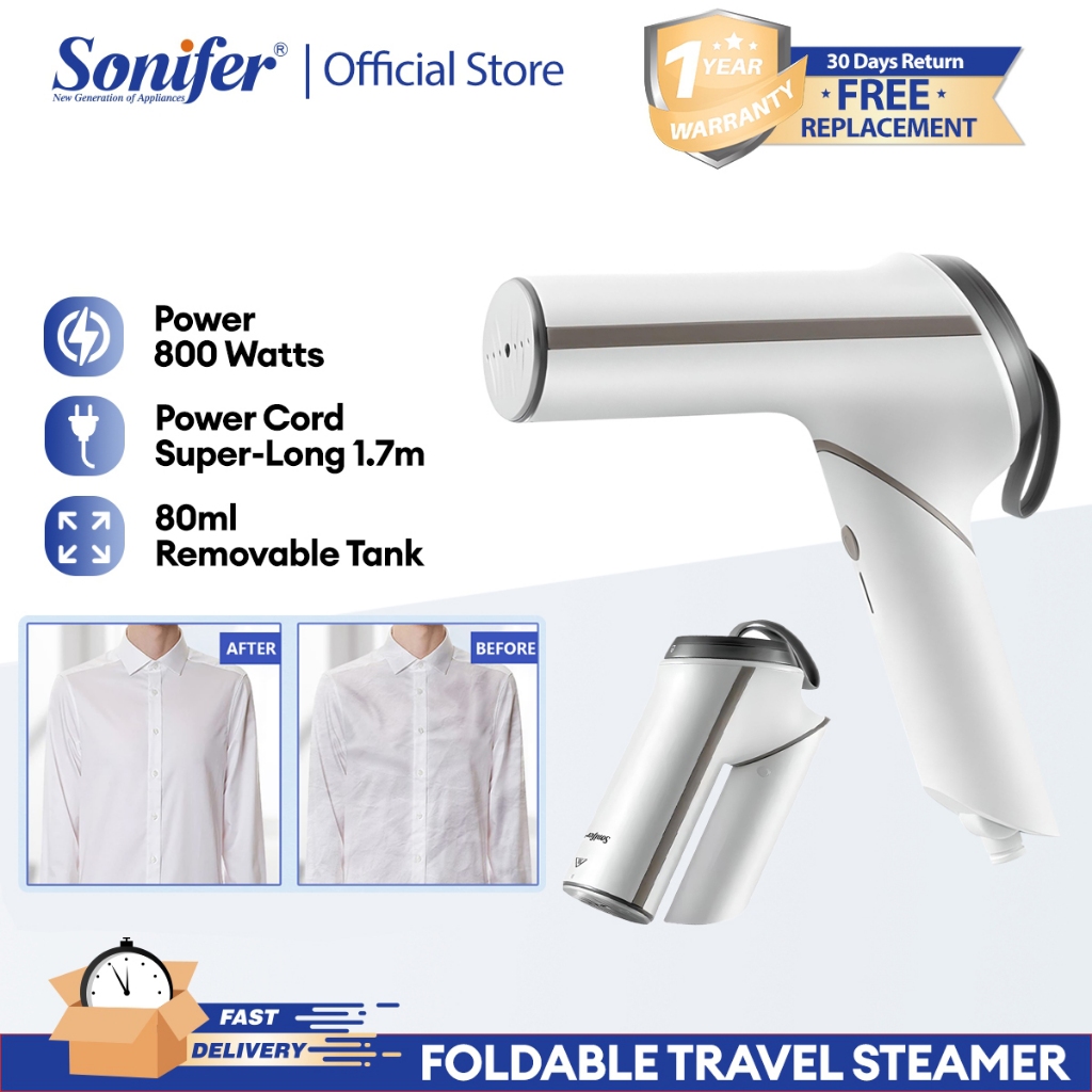 Sonifer Portable Handheld Garment Steamer 800W Strong Steam Detachable ...
