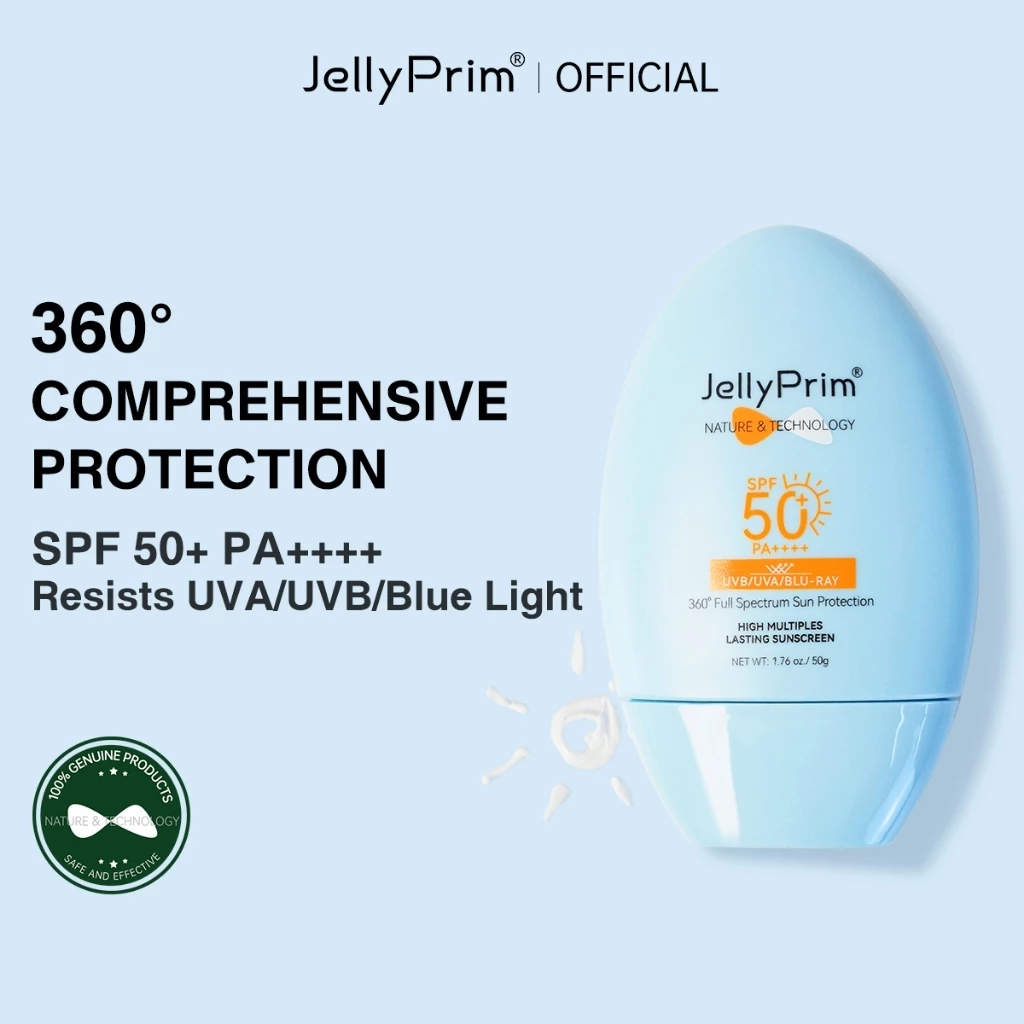 JellyPrim Suncreen SPF 50 for Face Body Intensive UV Whitening Sunblock ...
