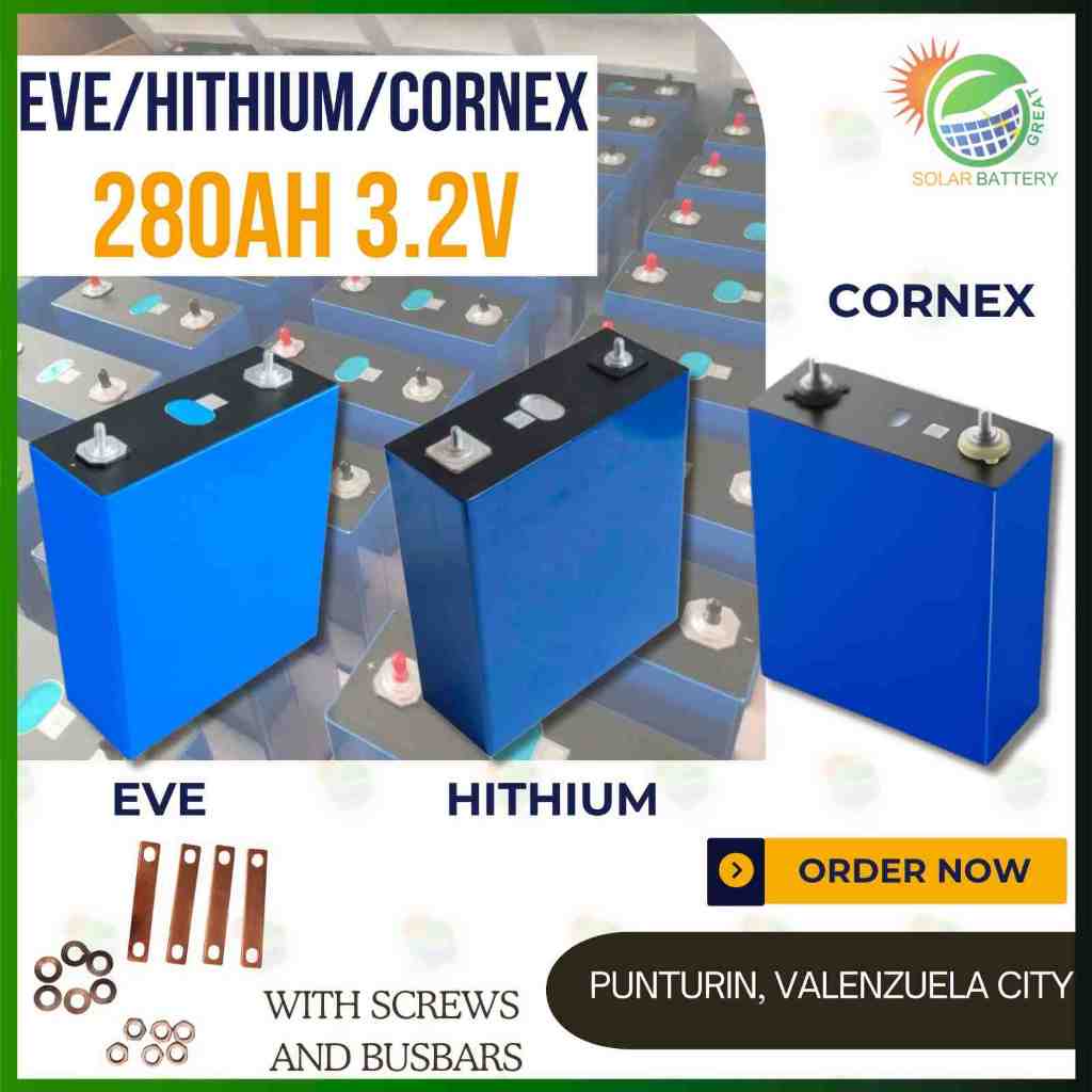 BRANDNEW Grade A 280AH EVE / HITHIUM / CORNEX Rechargeable Solar 3.2v ...