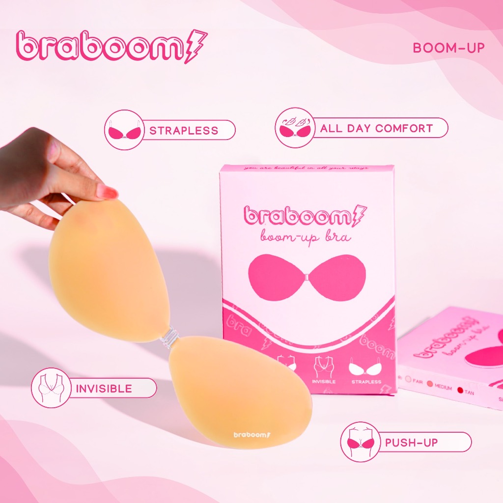 Braboom Boom-Up Bra ( Strapless Silicone Bra ) | Shopee Philippines