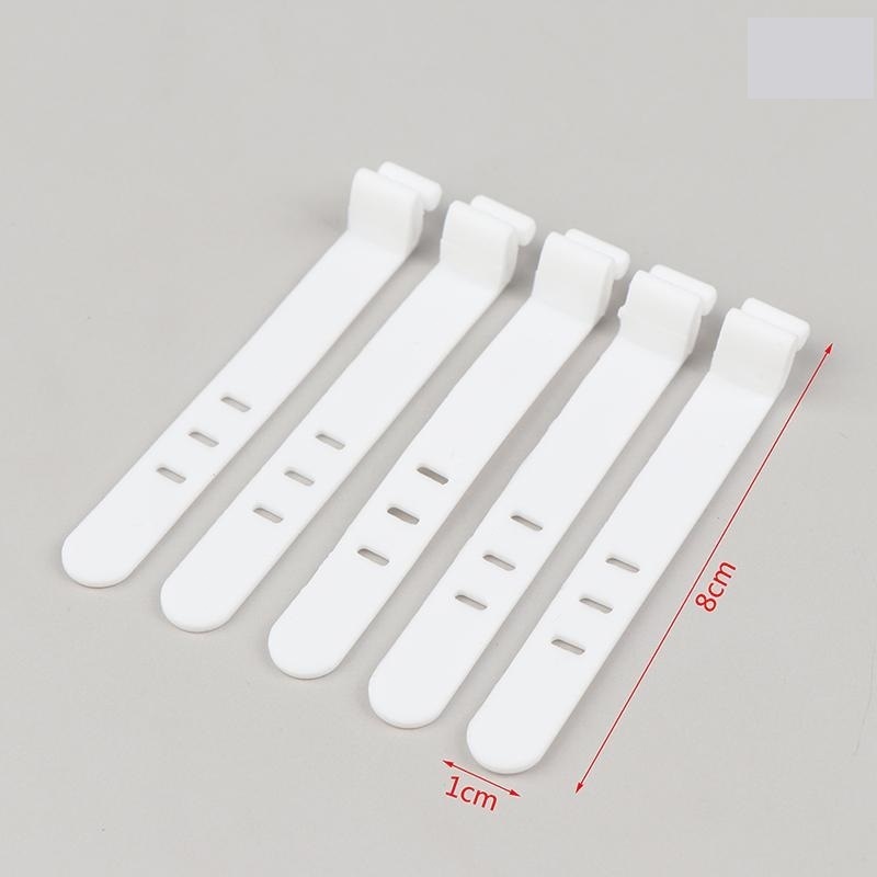 1PC Cable Organizer Silicone Wire Binding Data Cable Tie Management Bobbin Winder Marker Holder ...