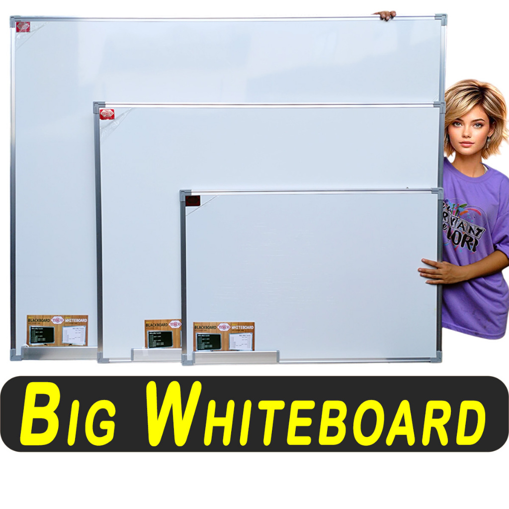 White Board | Big Magnetic Whiteboard with Aluminum Frame for School ...
