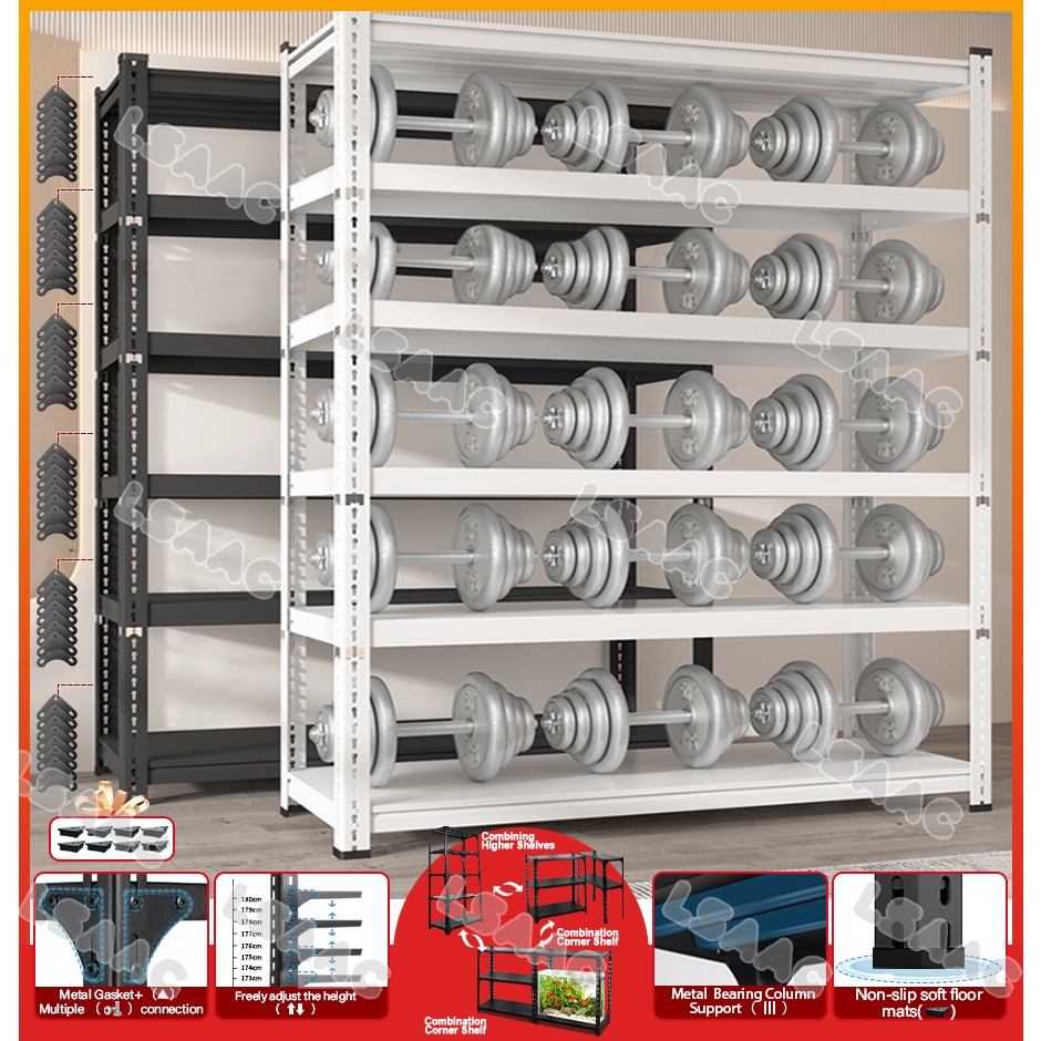 6layer Metal Rack Steel Rack Boltless Rack Goods Storage Shelf Heavy ...