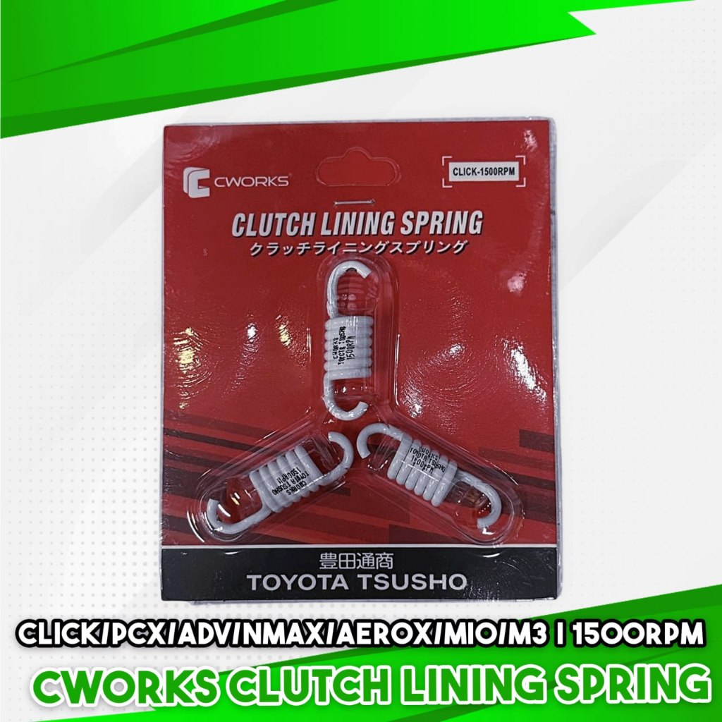 CWORKS CLUTCH SPRING 1000/1200/1500 RPM FOR CLICK/PCX/ADV/NMAX/AEROX/M3 ...
