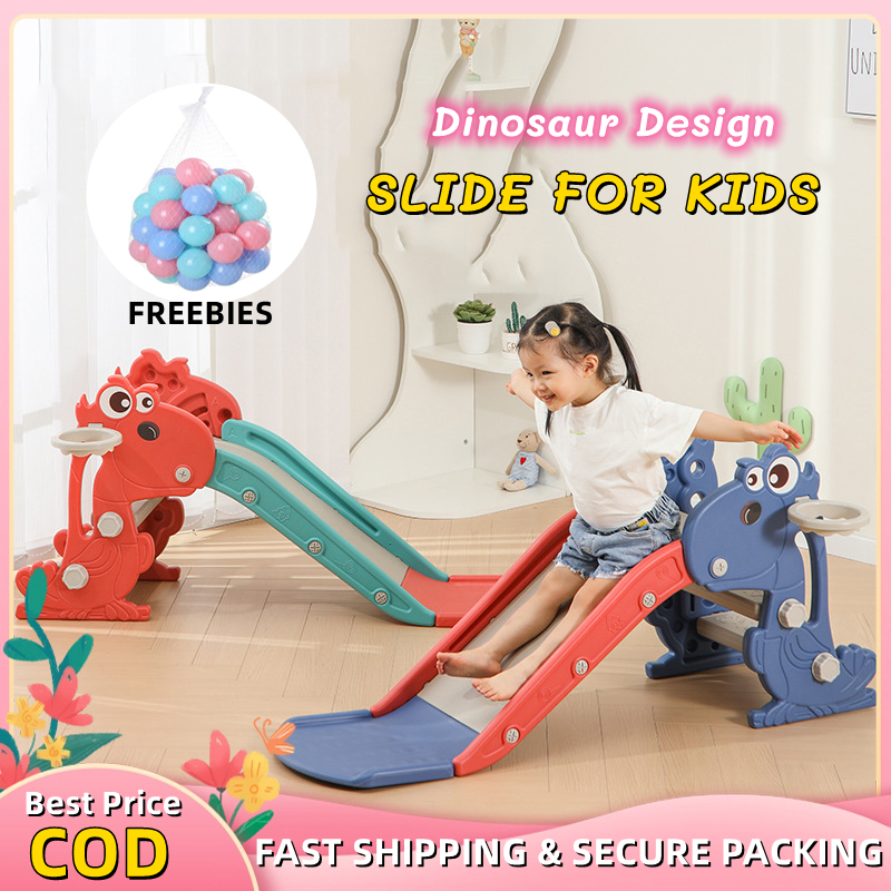 3 in 1 Slide for Kids Toy with Basketball Hoop Multifunctional Slide ...