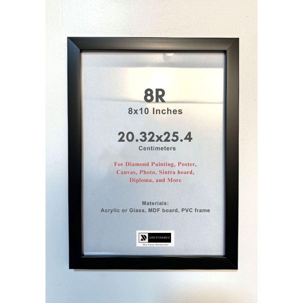 Dreyframes 8r 8x10 Inches Picture Frame with Stand & Hooks | Glass or ...