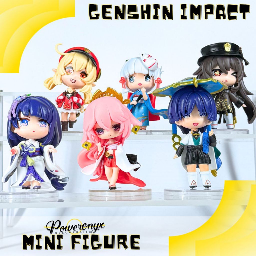 Genshin Impact Ayaka Yae Miko Hu Tao Wanderer Klee Thunder Gen Mini ...