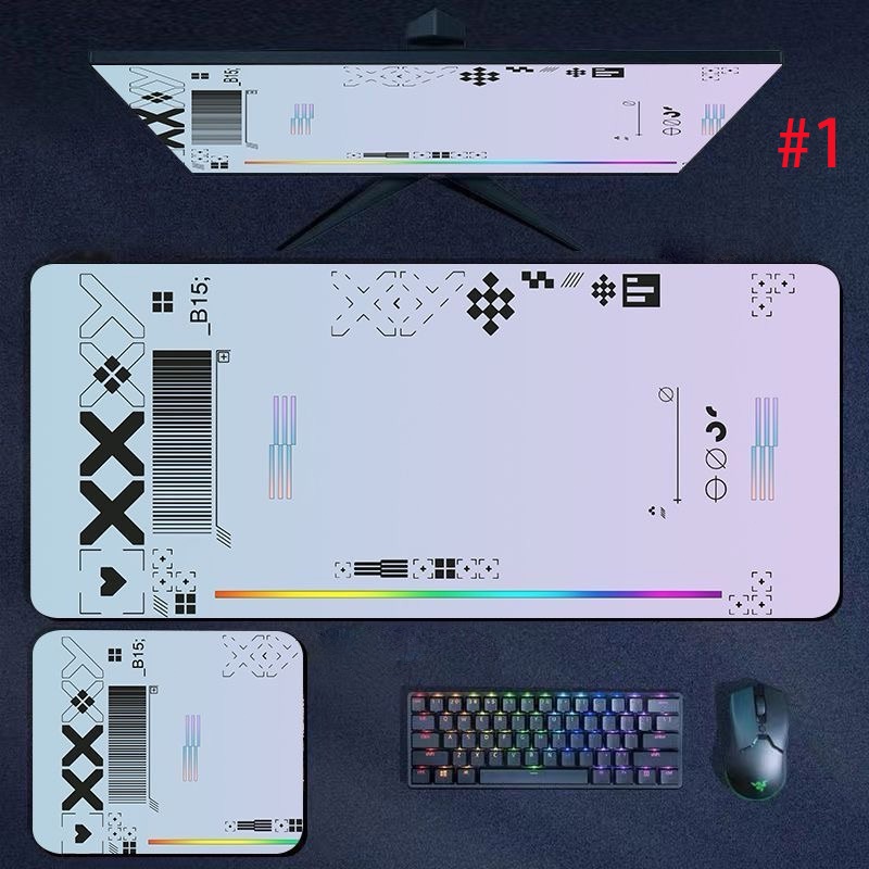 Esports Extended Mouse Pad Gaming Keyboard Pad Mat 80x40CM Non-Slip ...