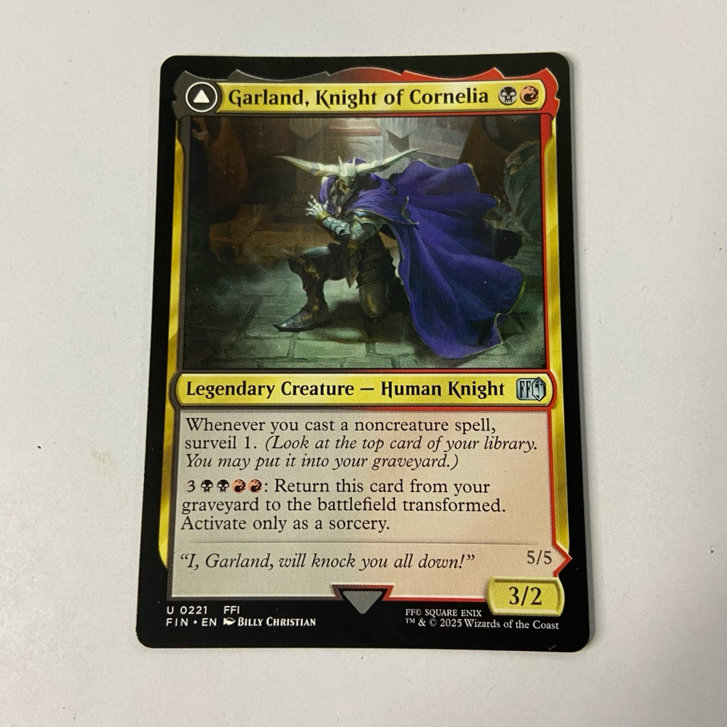 FIN GARLAND, KNIGHT OF CORNELIA GARNET, PRINCESS OF ALEXANDRIA GIOTT ...