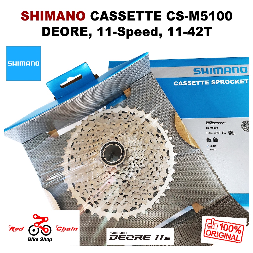 SHIMANO CASSETTE Sprocket CS-M5100 DEORE, 11-Speed Hyperglide, 11-42T ...