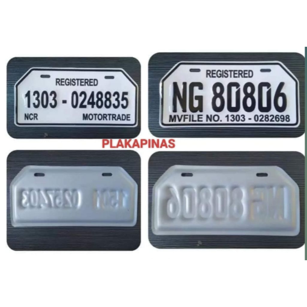 PLAKA LTO STANDARD FORMAT OLD DESIGN LICENSE PLATE MOTORCYCLE TEMPORARY ...