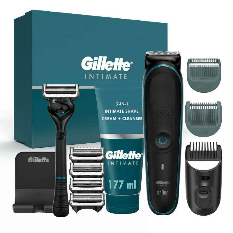 Gillette Intimate Deluxe Set Pubic Hair Trimmer i5, Razor, Razor Blades ...