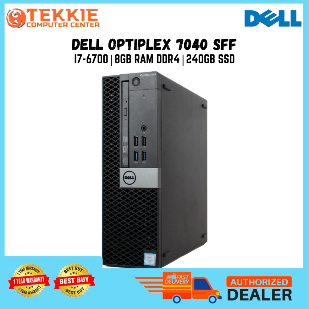 DELL OPTIPLEX 7040 SFF I7-6700 | 8GB RAM DDR4 | 240GB SSD | I7-6700 ...