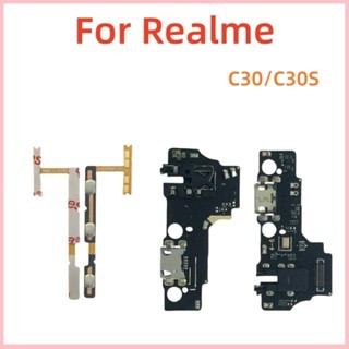 New For Realme C30 C30s Power Volume Flex Button Switch USB Charging ...