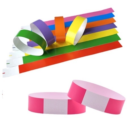 COD Waterproof Disposable Bracelet colorful Paper band Wristband 300pcs ...