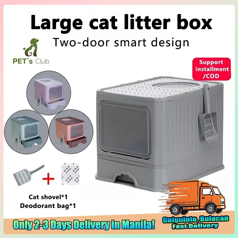 Large Enclosed Cat Litter Box Anti-odorant Easy Clean With Drawer With ...