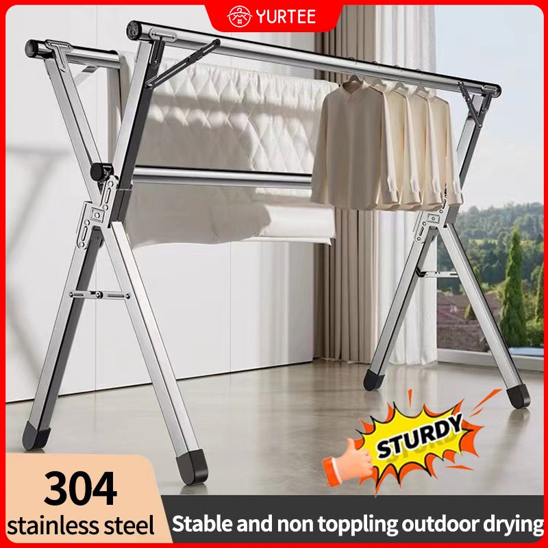 Foldable Sampayan Stainless Steel Clothes Rack Indoor Outdoor Laundry ...